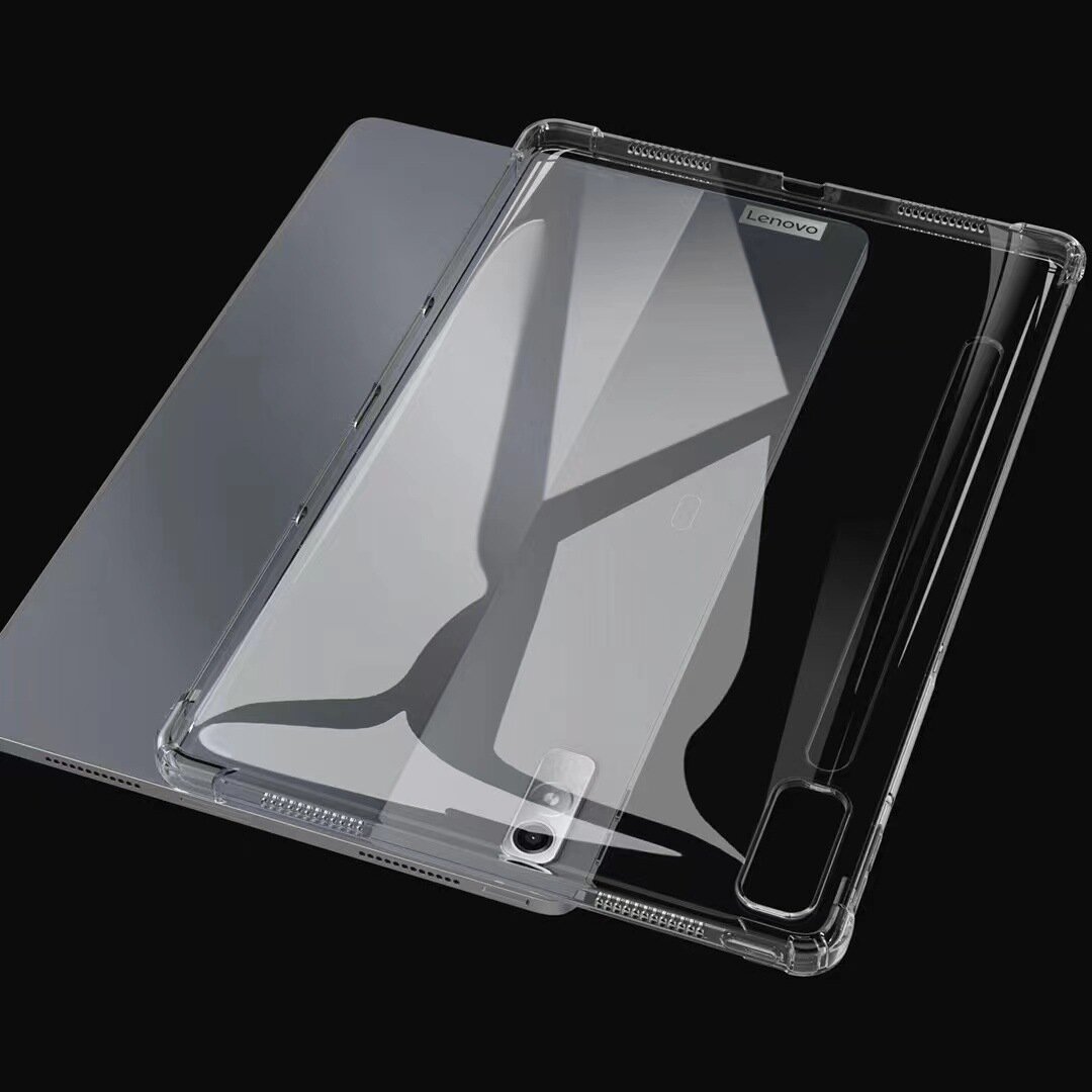 Чехол MyPads "Tocco", противоударный, силикон, для Lenovo Tab M10, прозрачный
