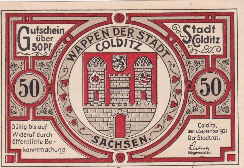 Германия (Веймарская Республика) Кольдиц 50 пфеннигов 1921 г. (TZ)