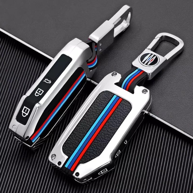 Чехол для невыкидного ключа Kia / Киа Silver 3 кнопки металл