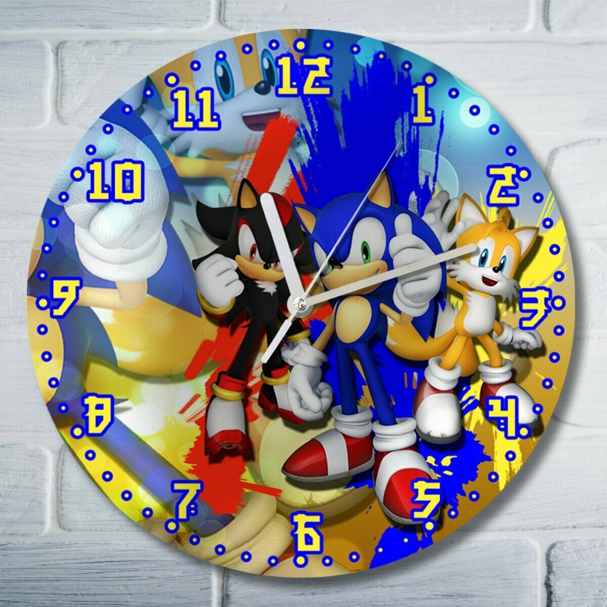 Настенные часы УФ с рисунком игры Sonic All-Stars Racing Transformed - 4597