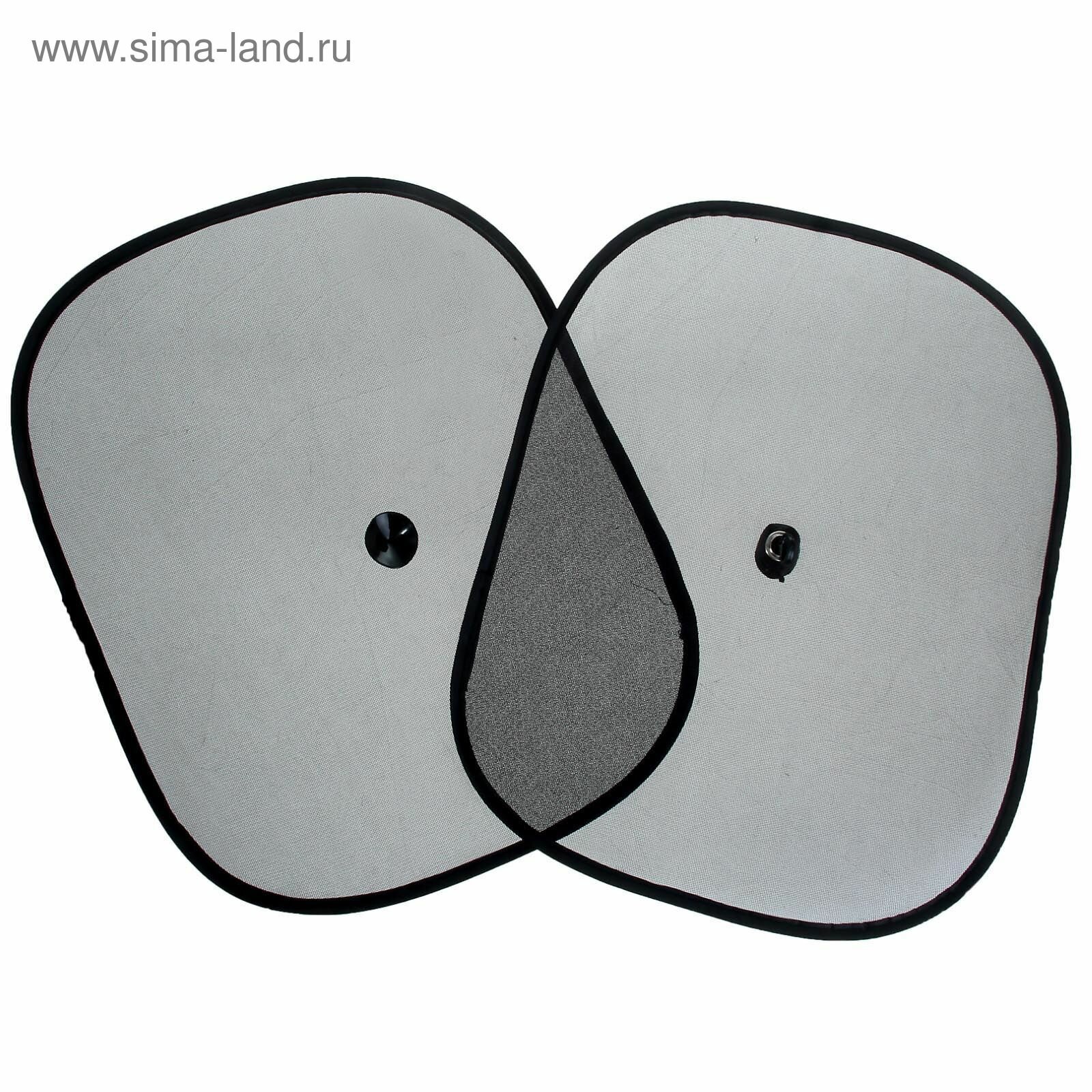 Шторки солнцезащитные TORSO для авто, на присосках, 44 х 37 см, набор 2 шт, 676096