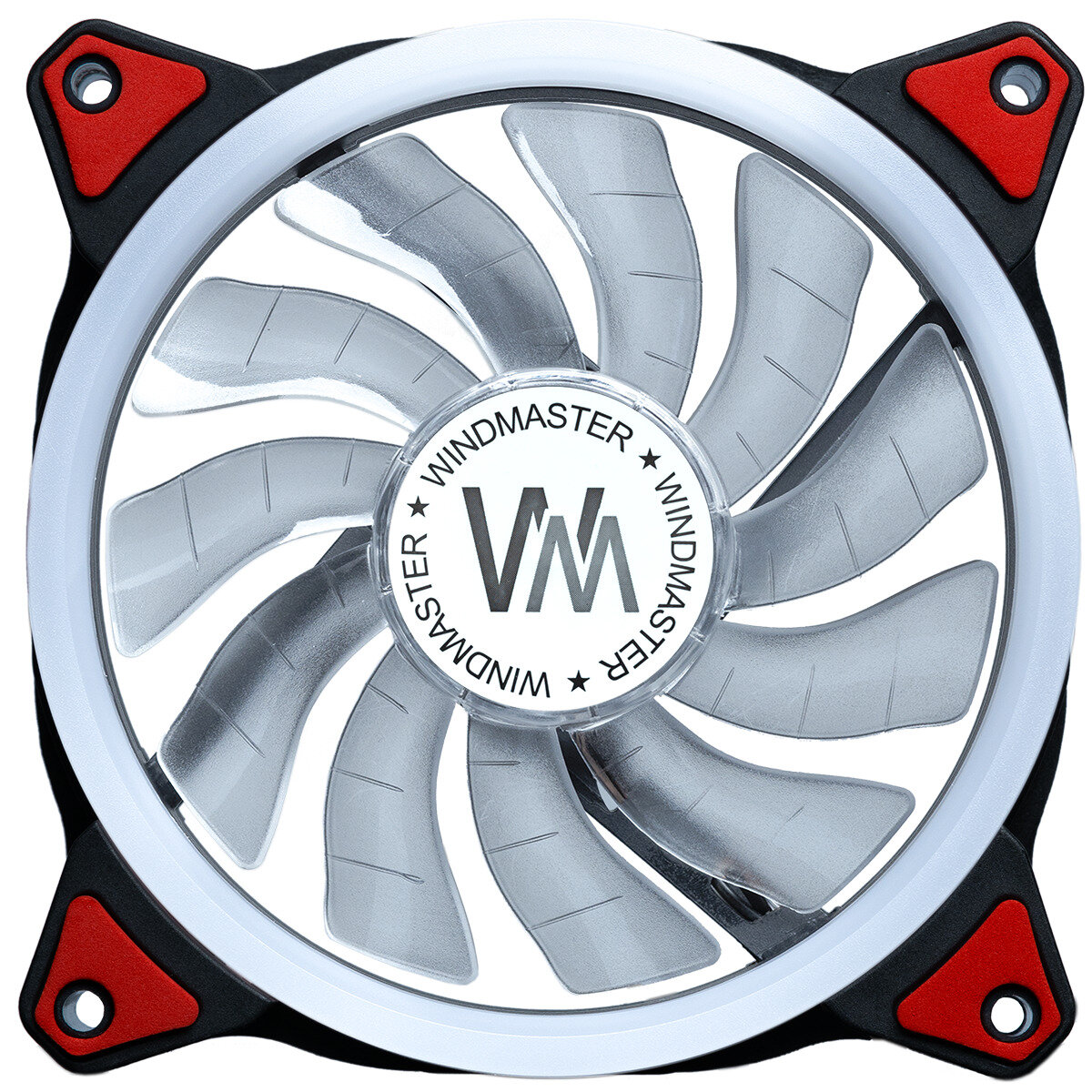 Вентилятор WINDMASTER Lap Red, 120мм, 3pin + Molex, красный — фото 1