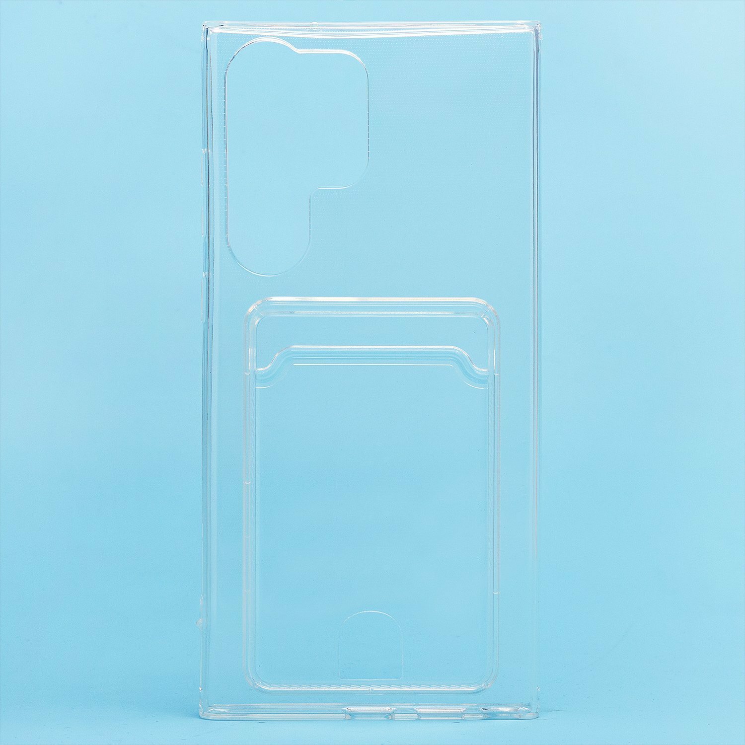 Чехол-накладка для Samsung S918 Galaxy S23 Ultra (прозрачный) - SC276 с картхолдером