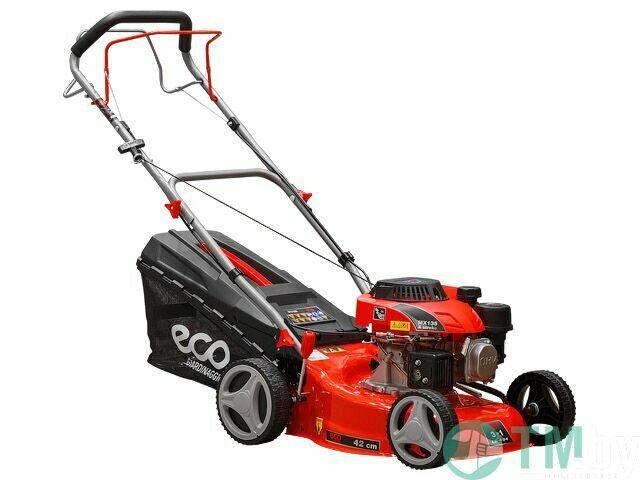 Газонокосилка бензиновая ECO LG-434 самоходная (3.5 л. с, шир. 42 см, самоходная, мульчир, стальн. корпус, травосборник 45 л) (LG-434)