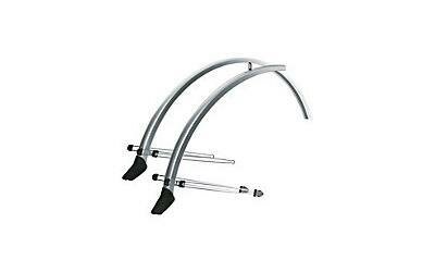 Комплект крыльев для велосипеда SKS Commuter 28 Hybrid 45, ширина 45 мм, серебристые с брызговиками