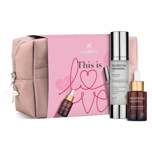 Набор Sesderma Moisture Care: Hidraderm Hyal Facial Cream + Acglicolic Liposomal Serum + Косметичка