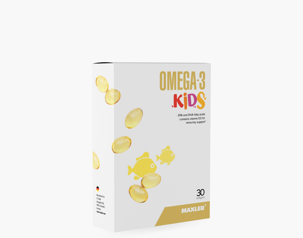 Maxler Omega-3 Kids 30 caps box