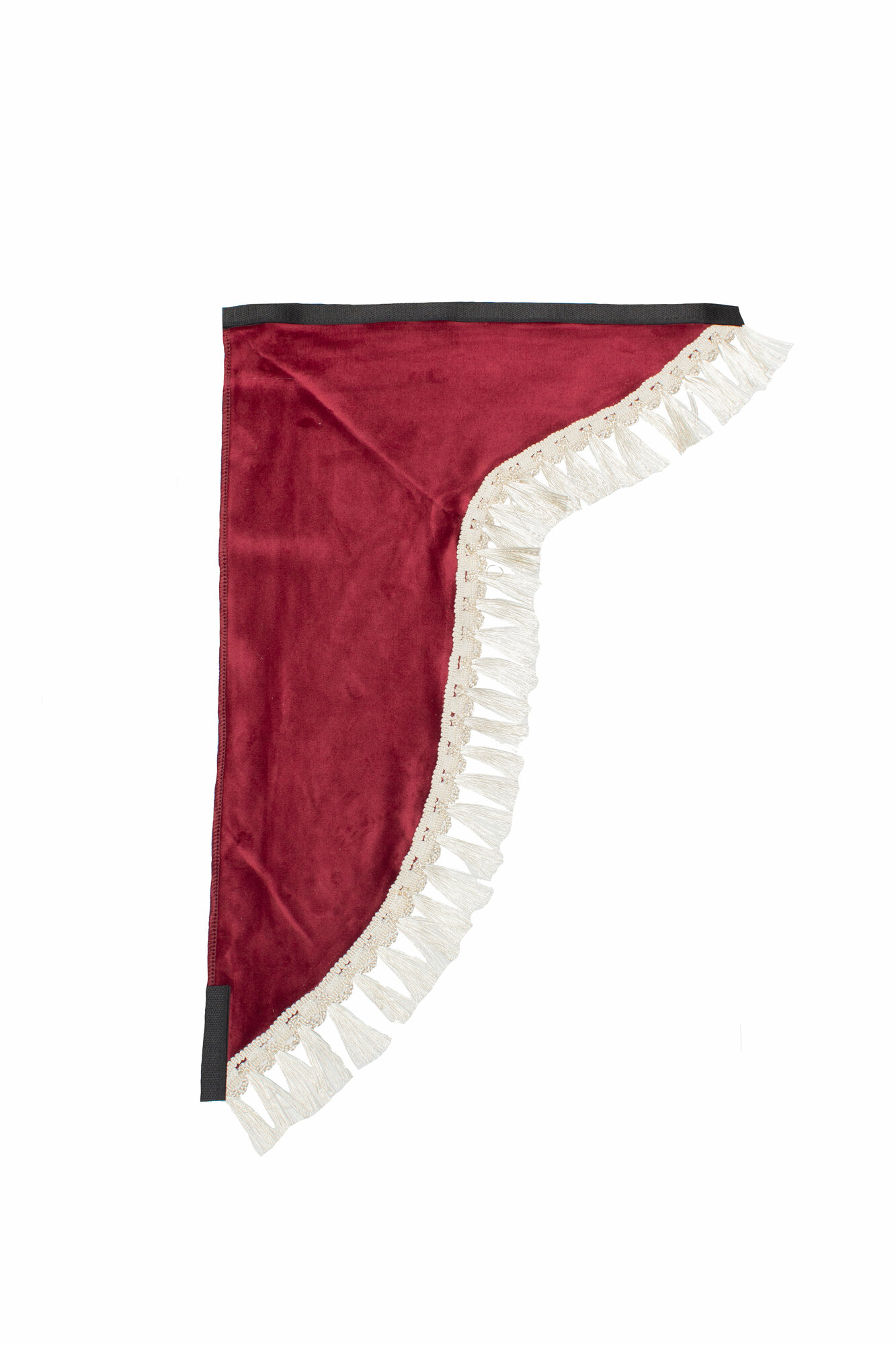 Ламбрекен лобовой 2,2 м. бархат красный с надписью "VOLVO" + боковые