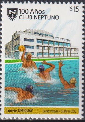 Почтовые марки Уругвай 2012г. "100 лет Клубу Нептуно" Спорт, Водное поло MNH