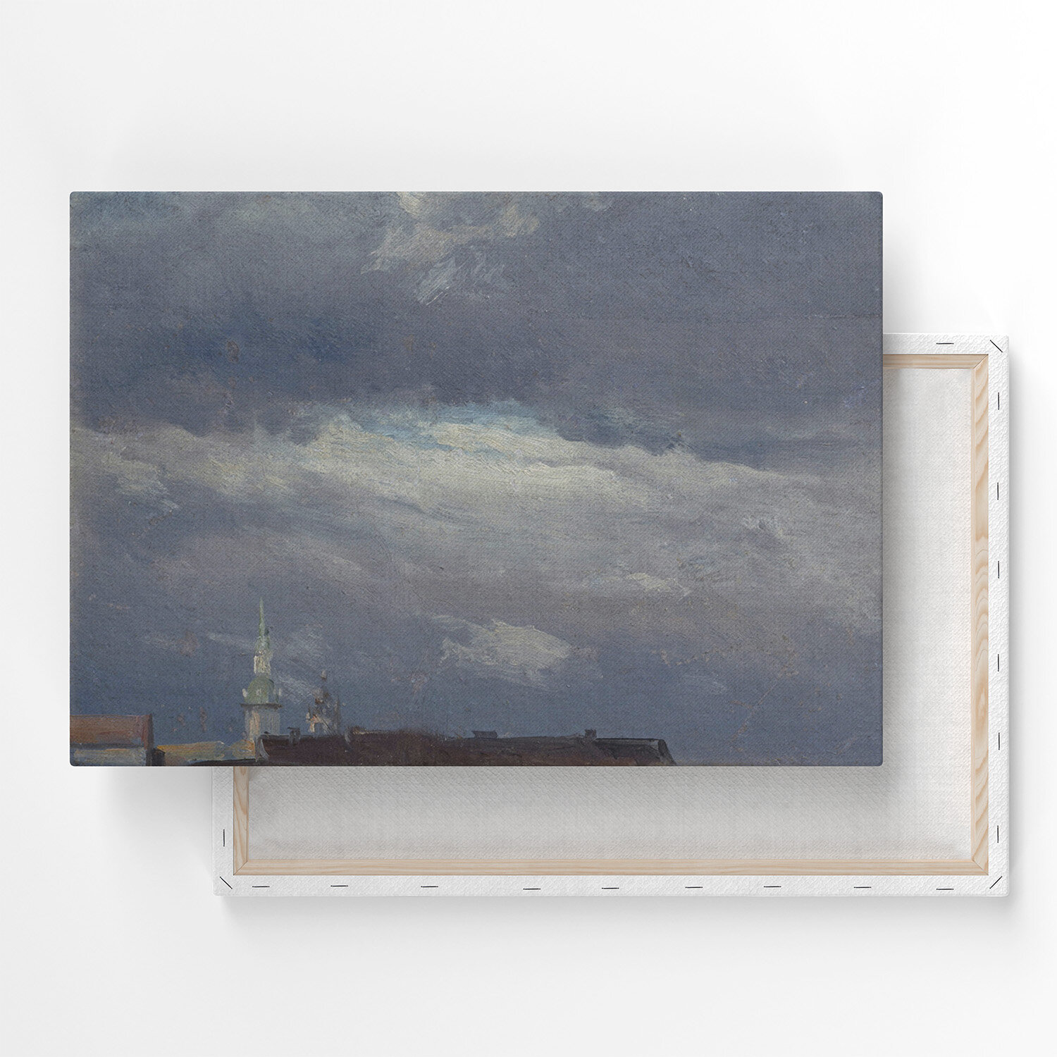 Картина на холсте, репродукция / Юхан Кристиан Даль - Stormclouds over the Castle / Размер 60 x 80 см