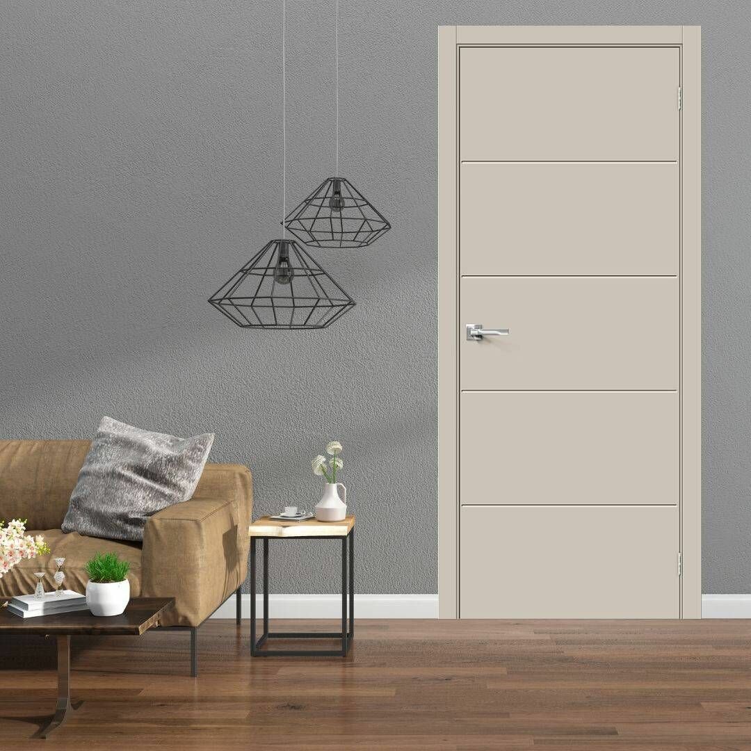 Межкомнатная дверь Граффити 2D Cream 600х2000 глухая (комплект)