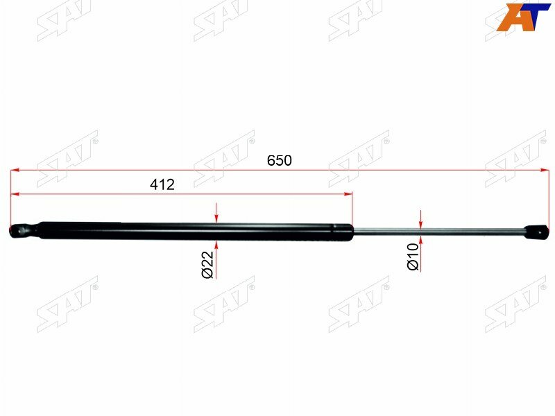 Амортизатор SAT ST-74820-SWA-A01, для крышки багажника Honda CR-V, левый/правый, 625 мм