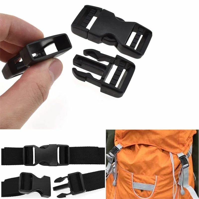 Карабин пластиковый (фастекс) 3,8см черный №0014 50шт.