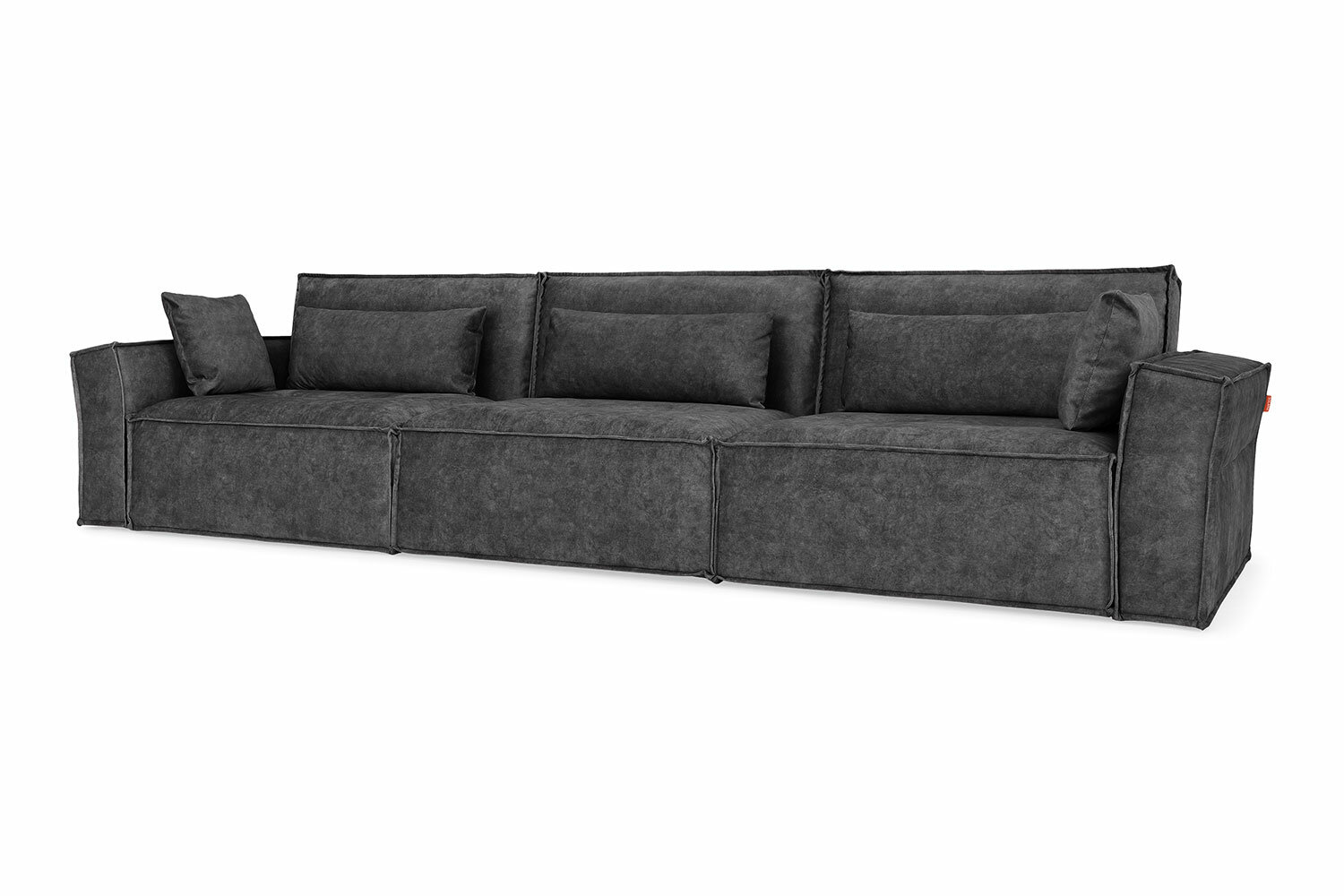 Диван-кровать SOLANA Норфолк, еврокнижка 350х85х107 см, велюр, цвет графит