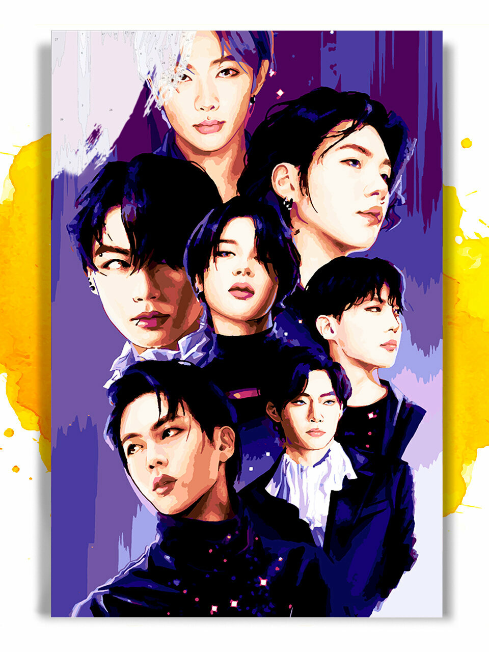Картина по номерам на холсте BTS Арт I purple you, 40 х 60 см