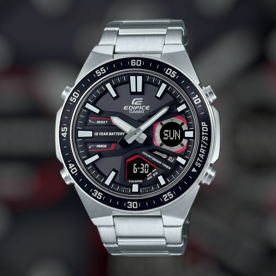 Наручные часы CASIO, серый, черный — фото 1