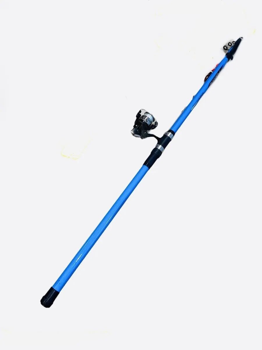 Удилище телескопическое в сборе с катушкой 2000, леской, поплавком и крючками, 400 см
