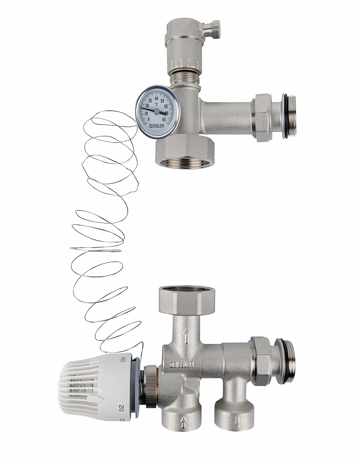 Насосно-смесительный узел для теплого пола MINI с насосом, 20-60C ZEISSLER ZMg.802.013360