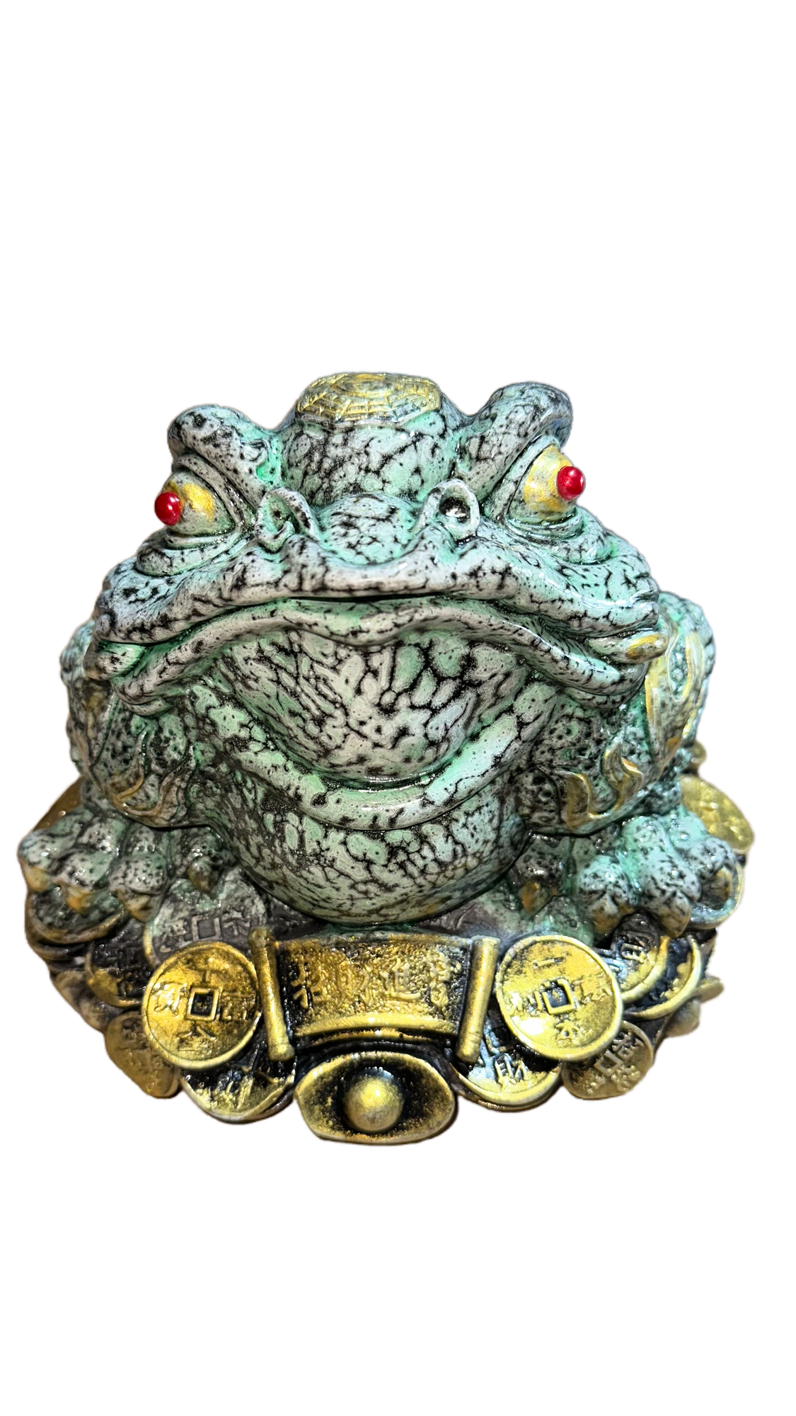 Копилка "Жаба на монетах", гипс