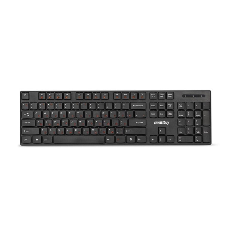 Клавиатура SmartBuy "One 238", проводная мультимедийная, USB, черная (SBK-238U-K)