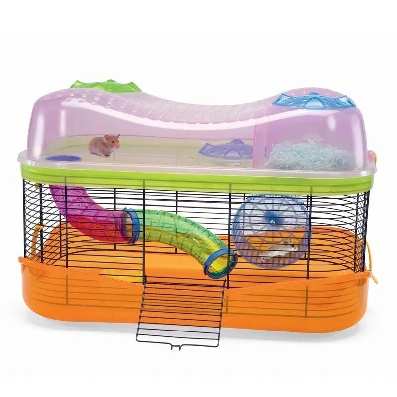 Клетка для грызунов IMAC Fantasy, прозрачно - оранжевая 58х38х38.5 см