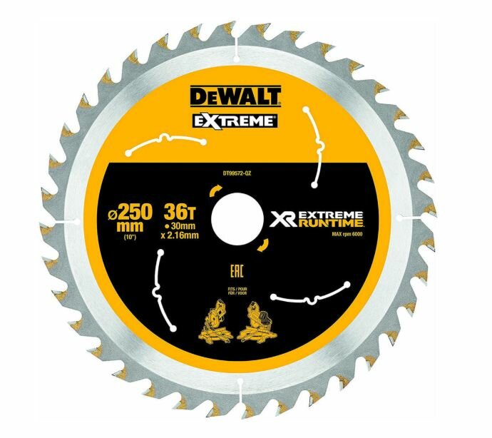 Диск для циркулярной пилы, 250 x 30 x 36T, CSB DT99572-QZ DeWalt DT99572-QZ DeWalt