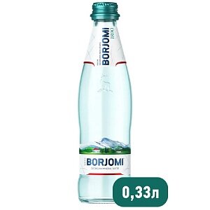 Вода BORJOMI минеральная газированная 0,33л