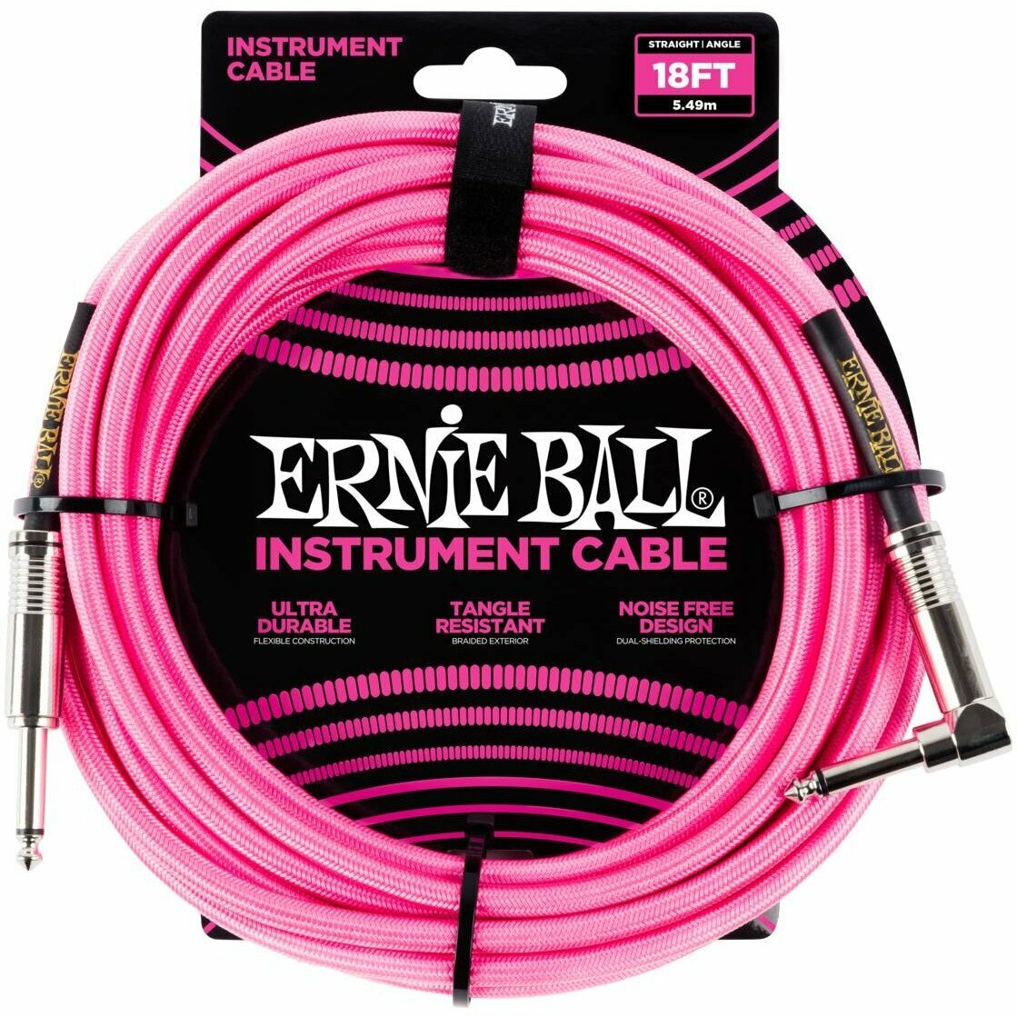 Кабель инструментальный ERNIE BALL 6083 5.49 м. (прямой-угловой)