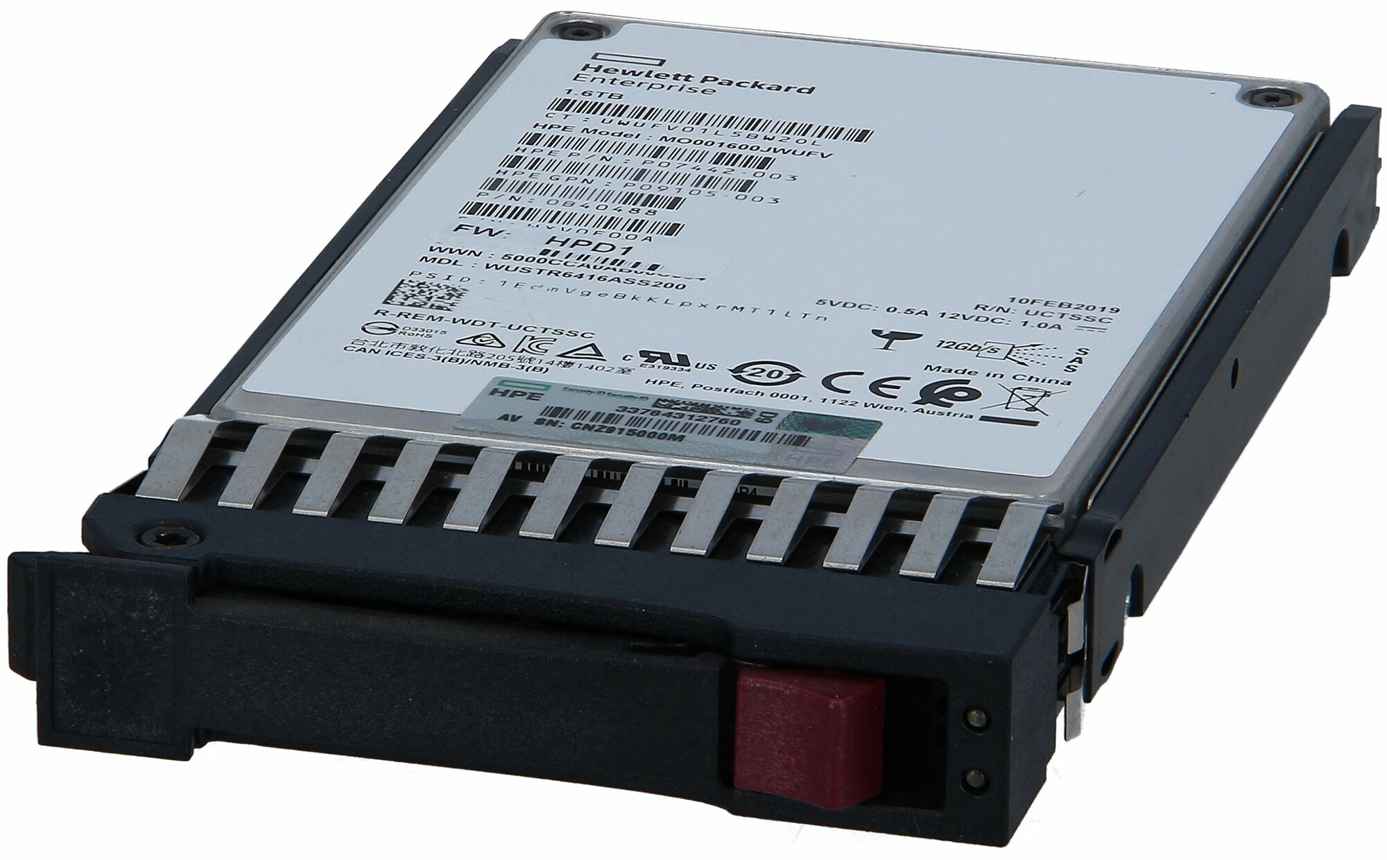 Твердотельный накопитель HP N9X91A SSD 1,6Tb SAS 12G 2,5" 841500-001