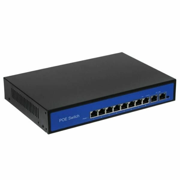 POE-коммутатор 8-канальный 2xRJ45 UPLINK, POE-A, 150Вт (ORIENT SWP-7508POE/2P PS+)