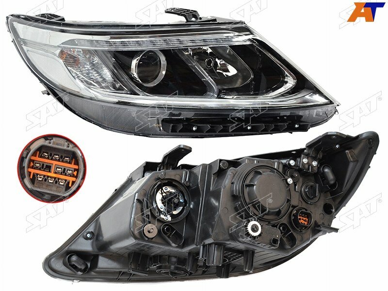 Фара Kia Sorento 12-21 (Справа / Галоген / ДХО / С электрокорректором)