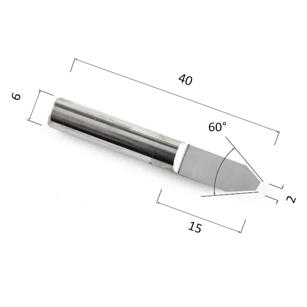 Гравер DJTOL NJ66020 конусный (по дереву, композиту (АКП), цветным металлам (алюминий, латунь, медь, бронза))