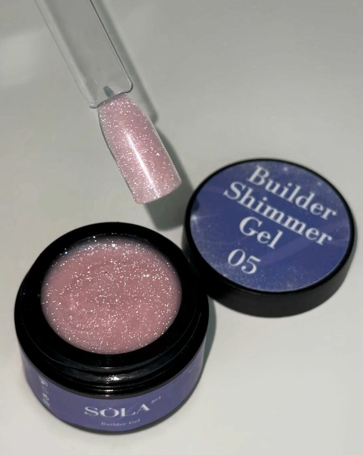 Моделирующий гель Builder Shimmer Gel 05 SOLAlove, 15мл