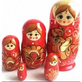 Матрешка "Жар птица" 5 кукольная Хохлома LHM10161