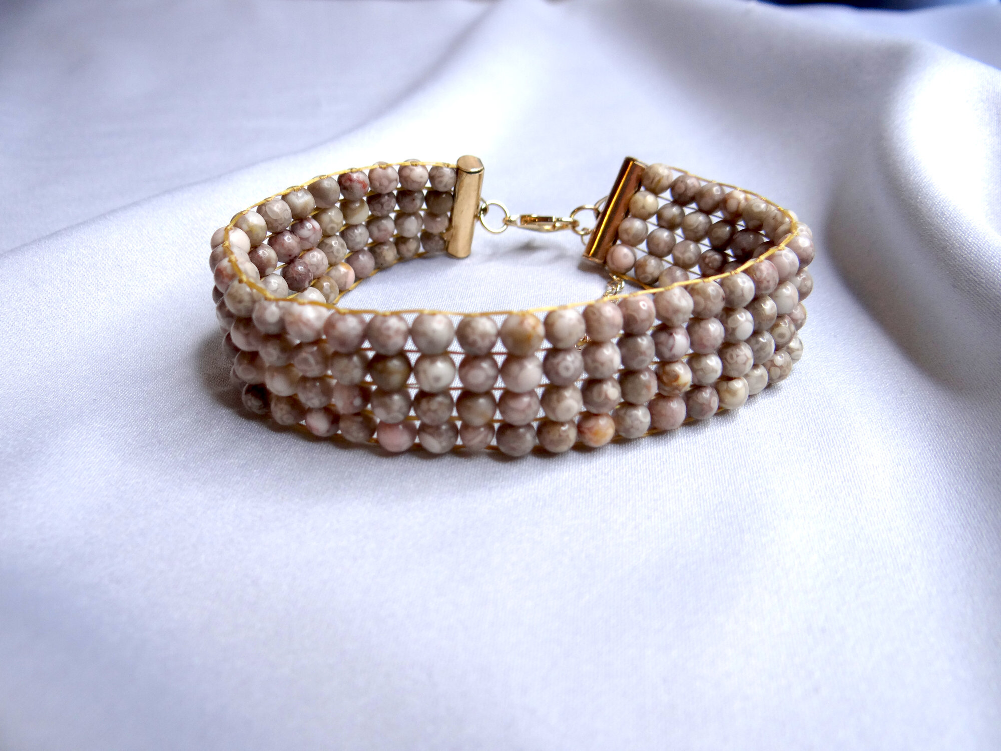 Плетеный браслет K&A, агат