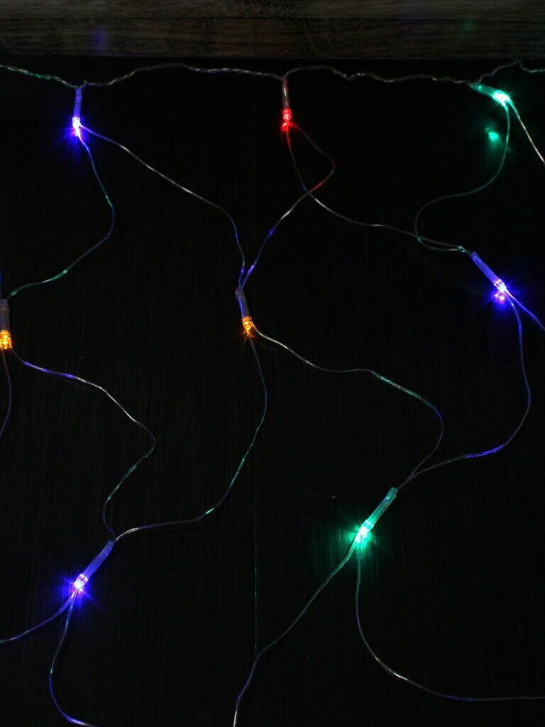 Гирлянда электрическая Сетка 1*1м 96LED светодиодная 220 В, мультицвет