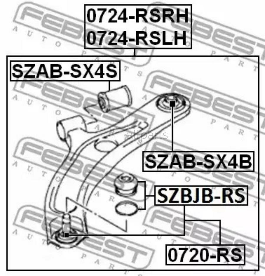 FEBEST SZBJB-RS пыльник опоры шаровой переднего рычага 27.9X26.9X15.4