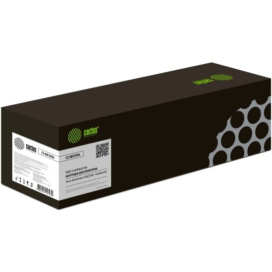 Тонер-картридж Cactus CS-CS-WC5016 106R01277 черный x2упак. для Xerox WorkCentre 5016/5020