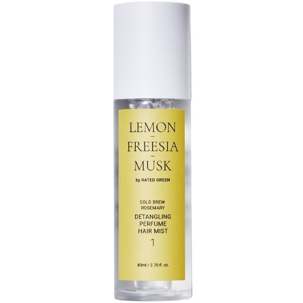 Спрей парфюмированный разглаживающий для волос Rated Green Lemon Freesia Musk Detangling Perfume Hair Mist, 80 мл