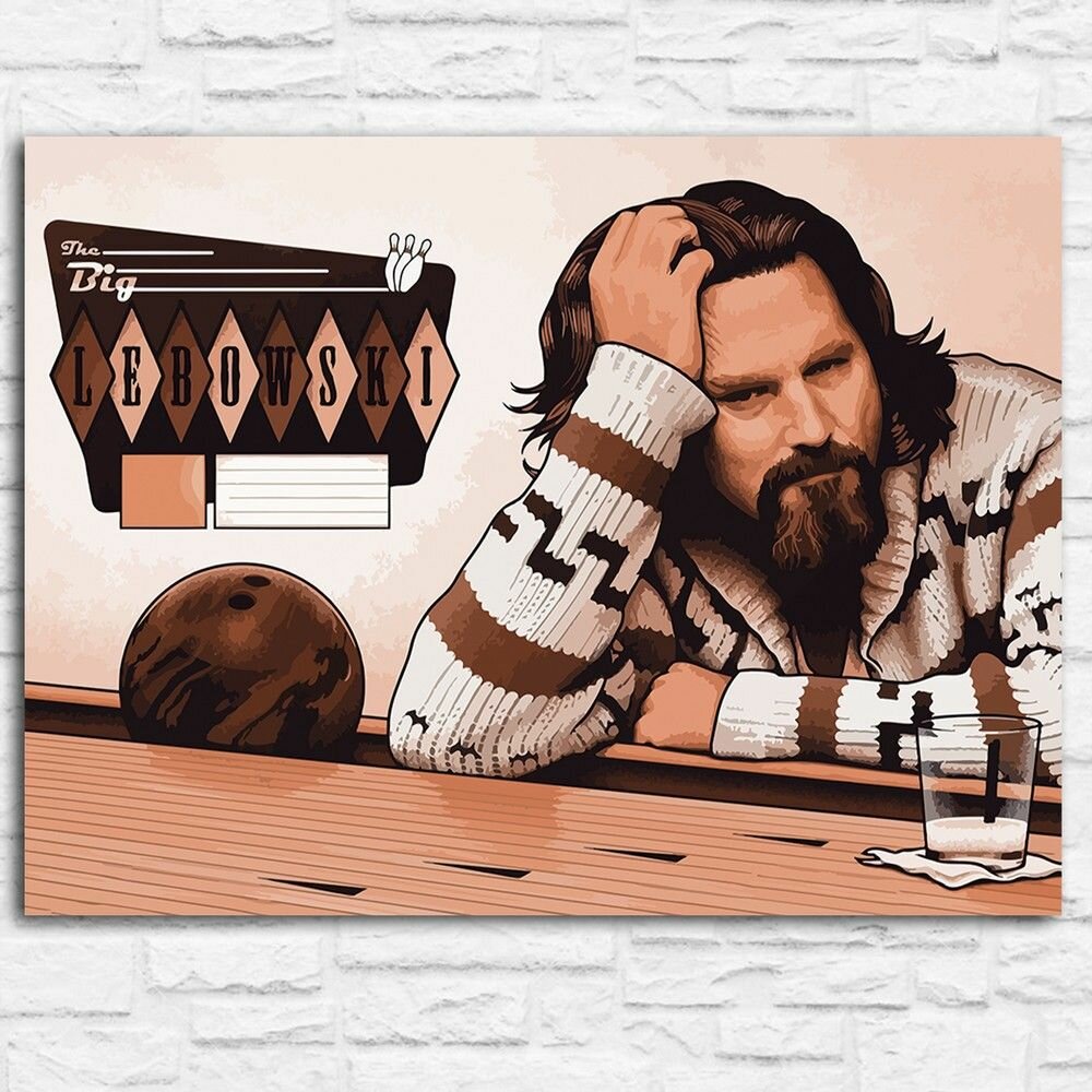 Картина по номерам на холсте фильм Большой Лебовски (The Big Lebowski, Дюдя) - 15260 Г 60x80