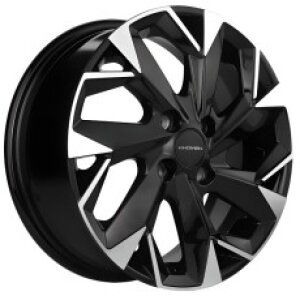 Литой колесный диск Khomen Wheels KHW1508 6x15/4x100 D56.6 ET45 Black FP