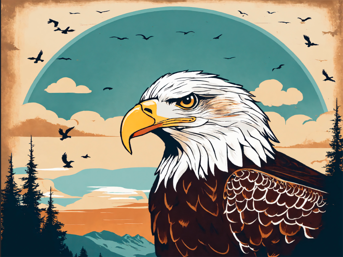 Картина по номерам "Орел" 40х50 см, хлопковый холст на подрамнике, акрил, АртТойс