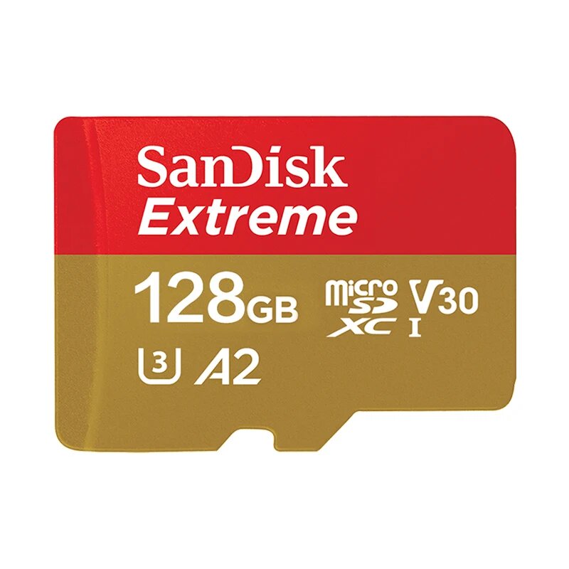 Sandisk Micro SD Card Extreme A2 A1 V30 SDXC Flash 32 ГБ 64 ГБ 128 ГБ 256 ГБ 512 ГБ 1 ТБ Карта MicroSD 190 МБ/с TF-карта для телефона, планшета