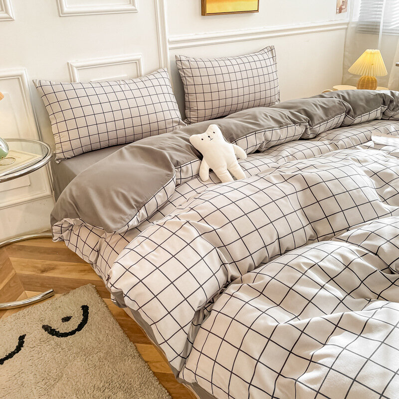 Комплект постельного белья Source weave flavor, выстиранный хлопок, 4 предмета