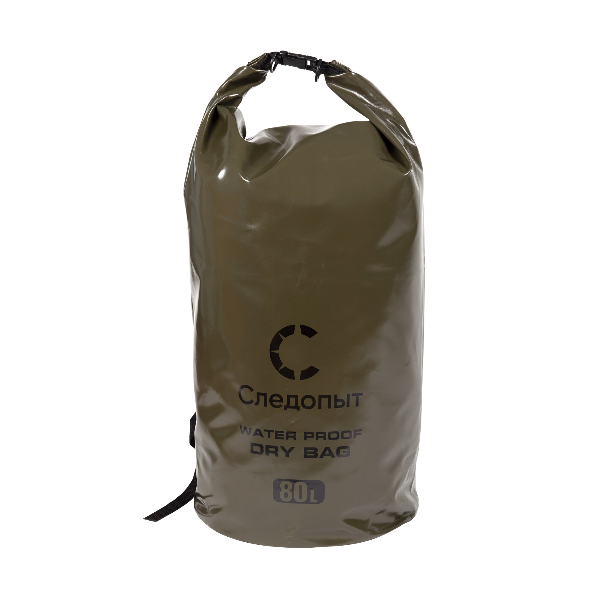 Гермомешок следопыт Dry Bag с лямками 80 л, ПВХ, хаки