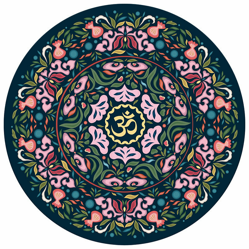 Скакалка Nagudi для йоги, медитации, фитнеса, резиновая, нескользящая, бесшумная, утолщенная, расширенная, круглая, коврик для медитации и йоги