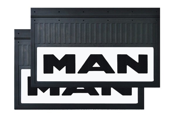 Брызговики светоотражающие. 580х360мм Резина. Надпись "MAN" 2 шт. (11956)