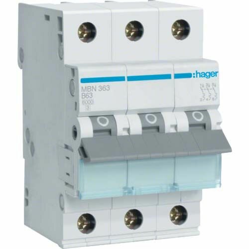 Автовыключатель HAGER3 MT 363А B63