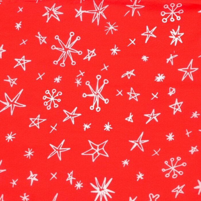 Бумага упаковочная тишью, новогодняя упаковка "Звёздочки-снежинки", 50 х 66 см. Новый год