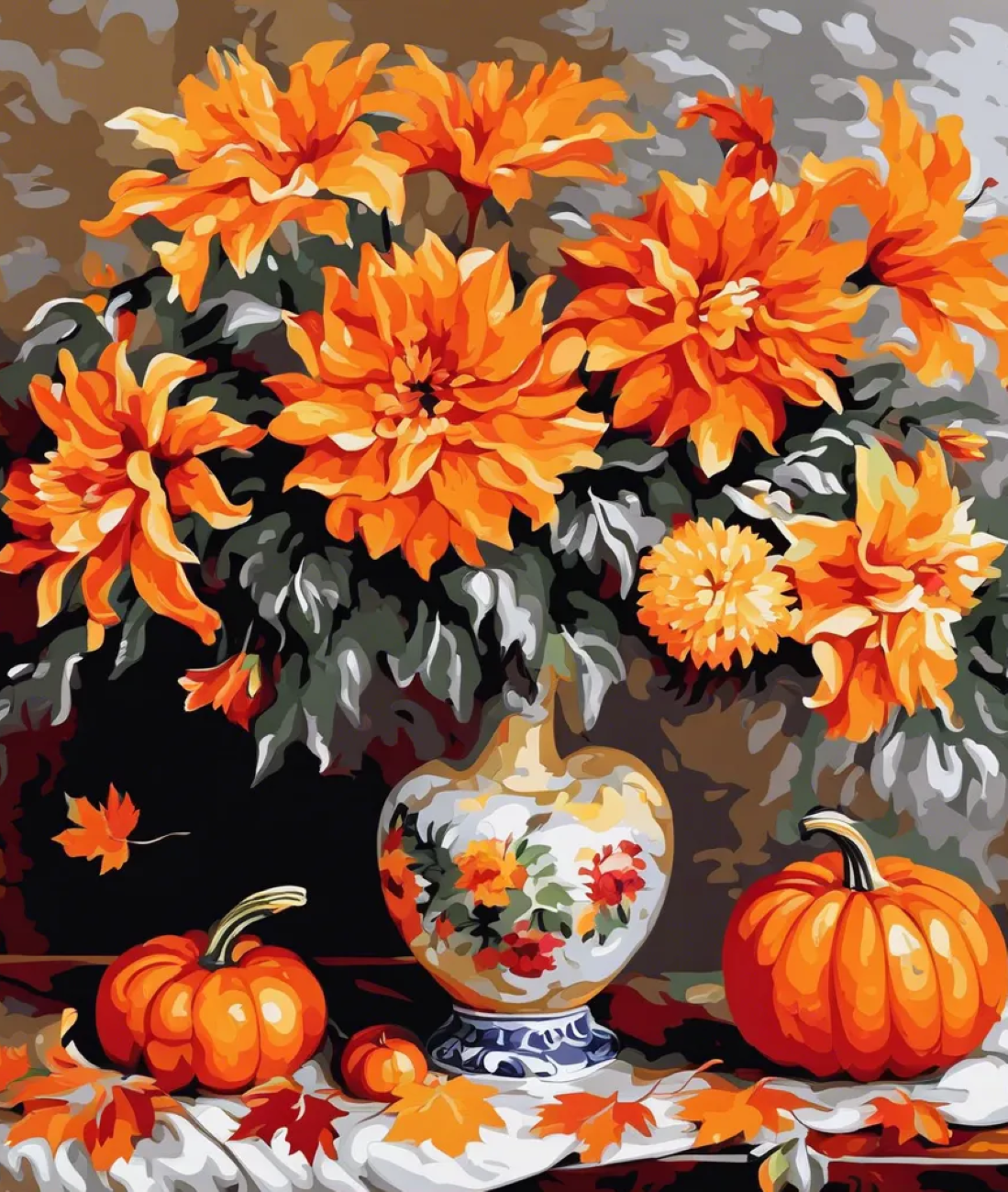 Картина по номерам "Осенний натюрморт" 40х50 см, хлопковый холст на подрамнике, акрил, Hobby Home